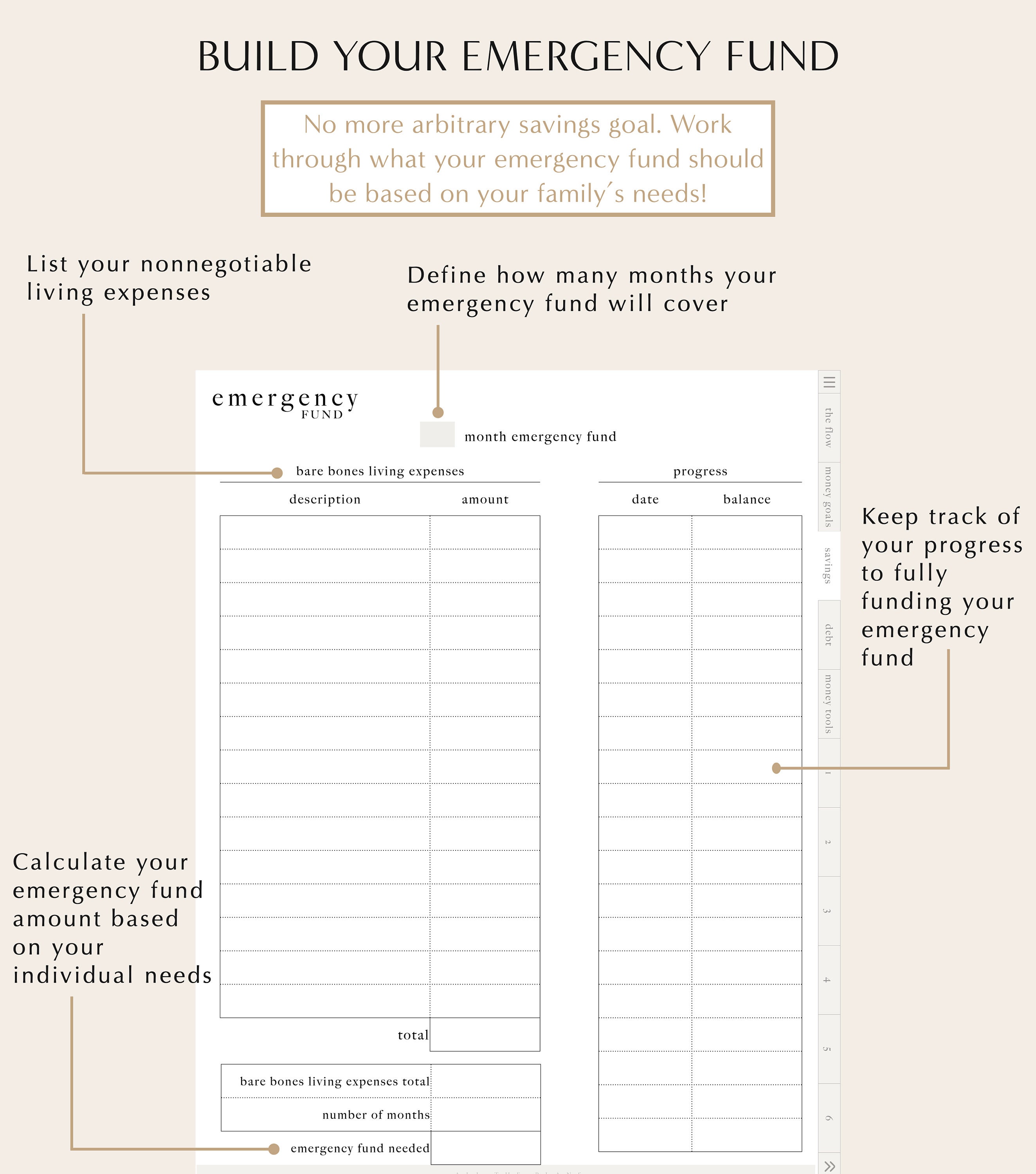Digital Anti-budget Money Planner, Digital Money Planner, Digital ...