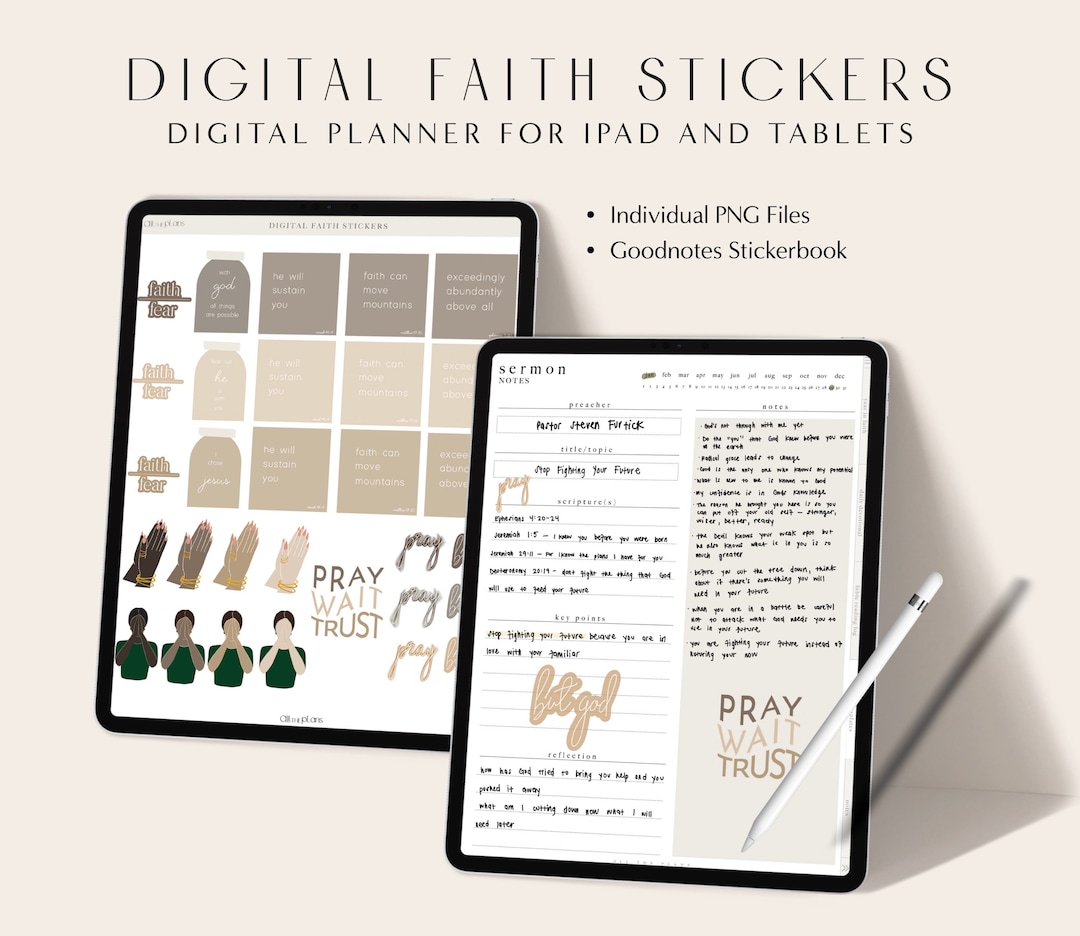 Digital Faith Stickers, Digital Christian Stickers, Digital Bible ...