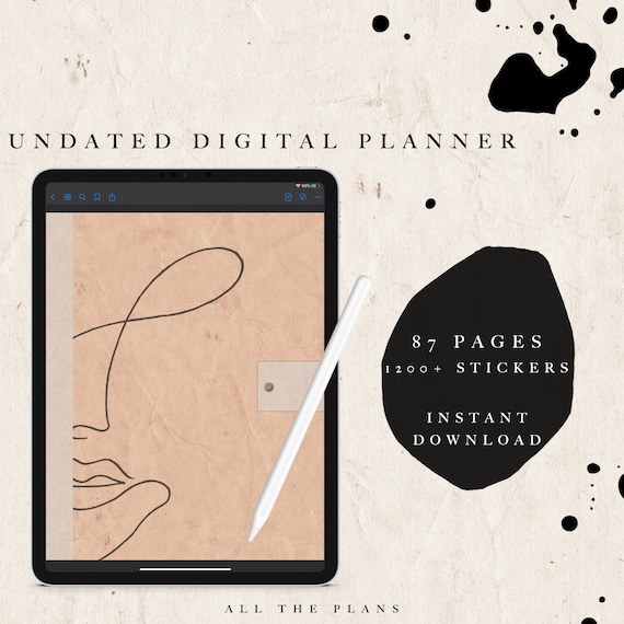 Digital Life Planner Undated Digital Planner Undated Life - Etsy
