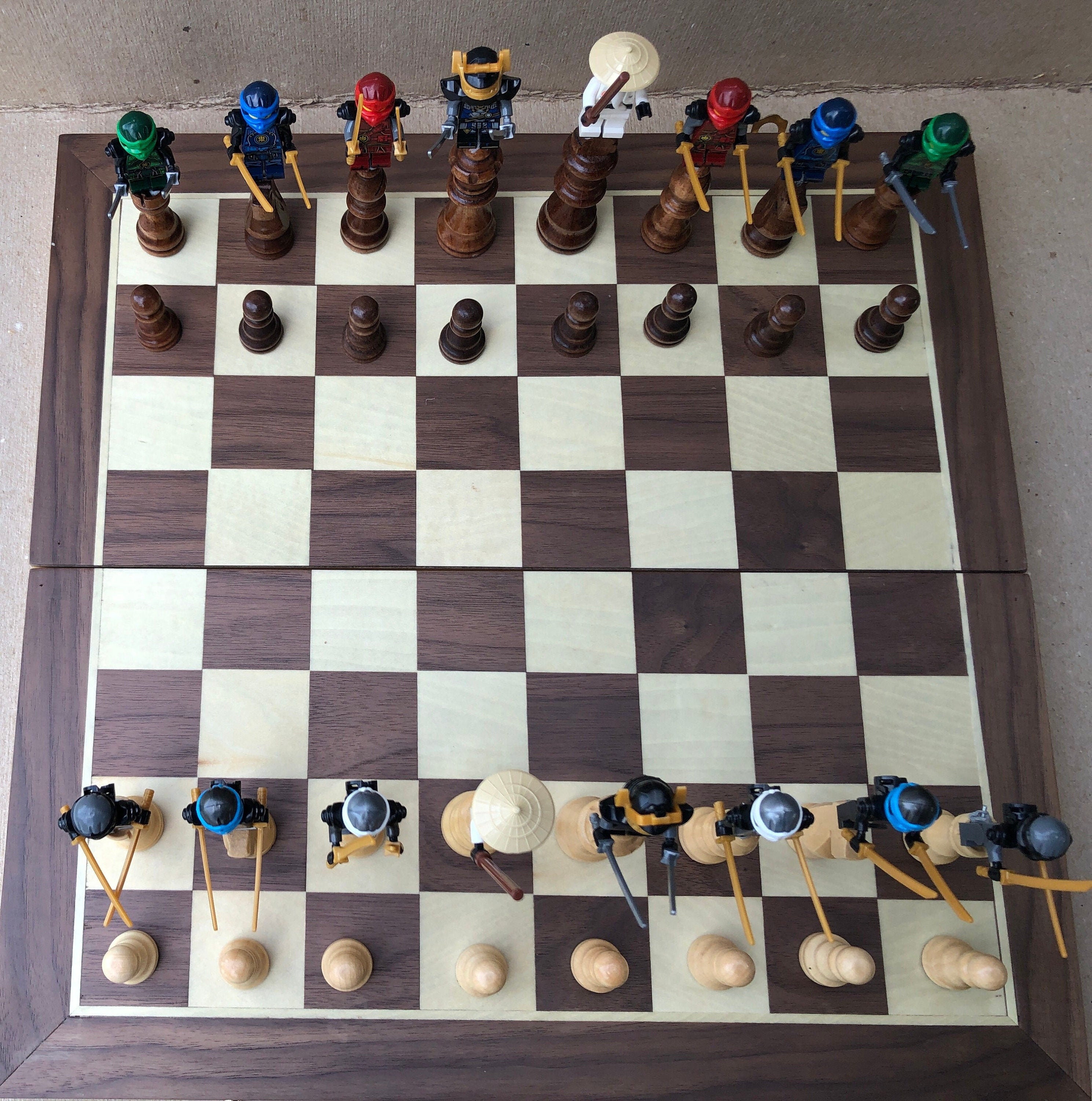 Ninja 4 Block Chess Set - Etsy