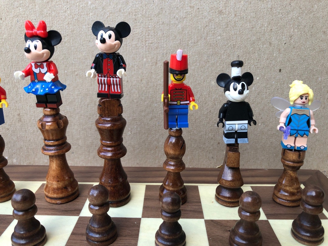 Mickey Mouse 2 Block Chess Set - Etsy