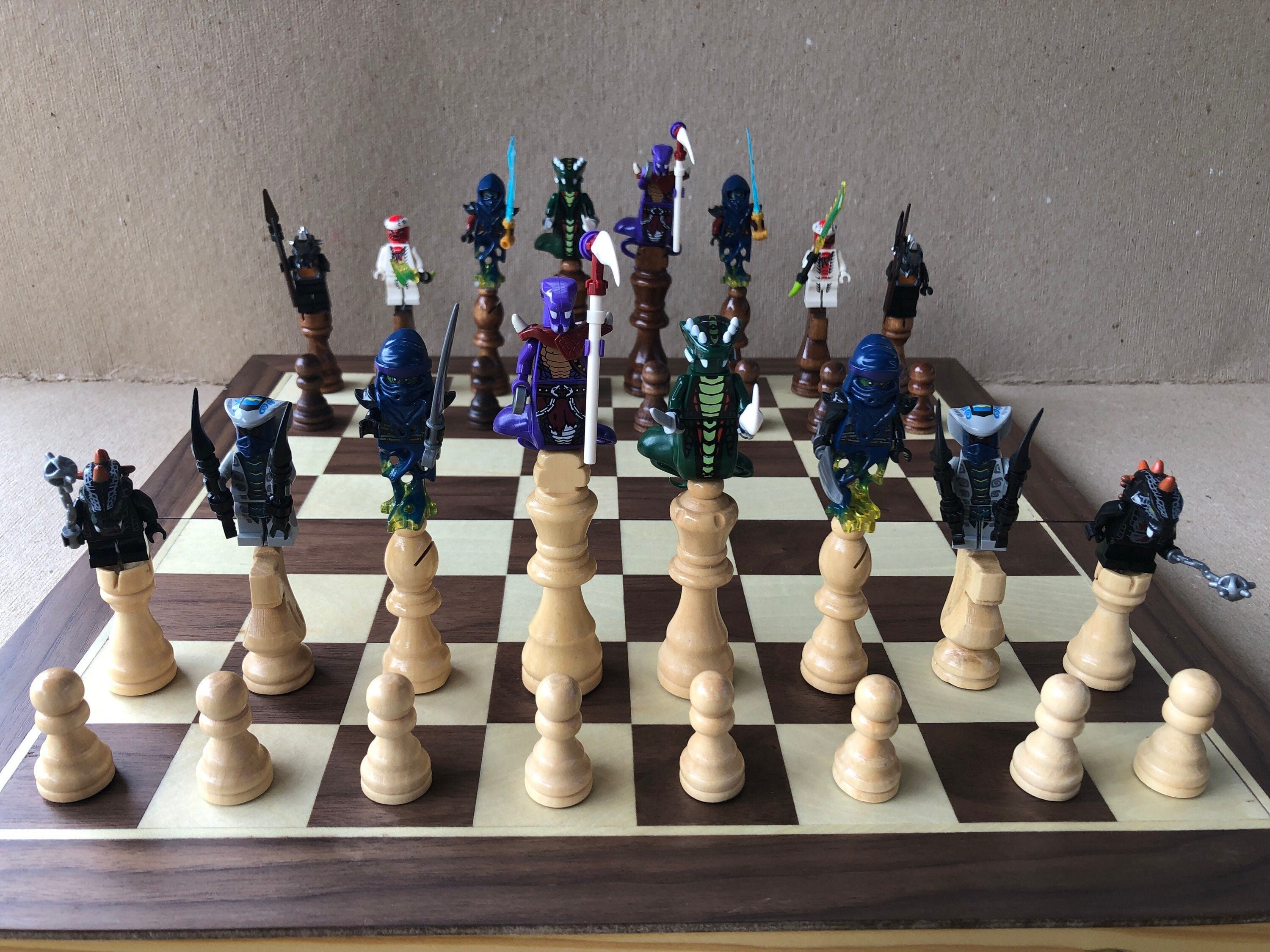 Ninja 3 Block Chess Set - Etsy