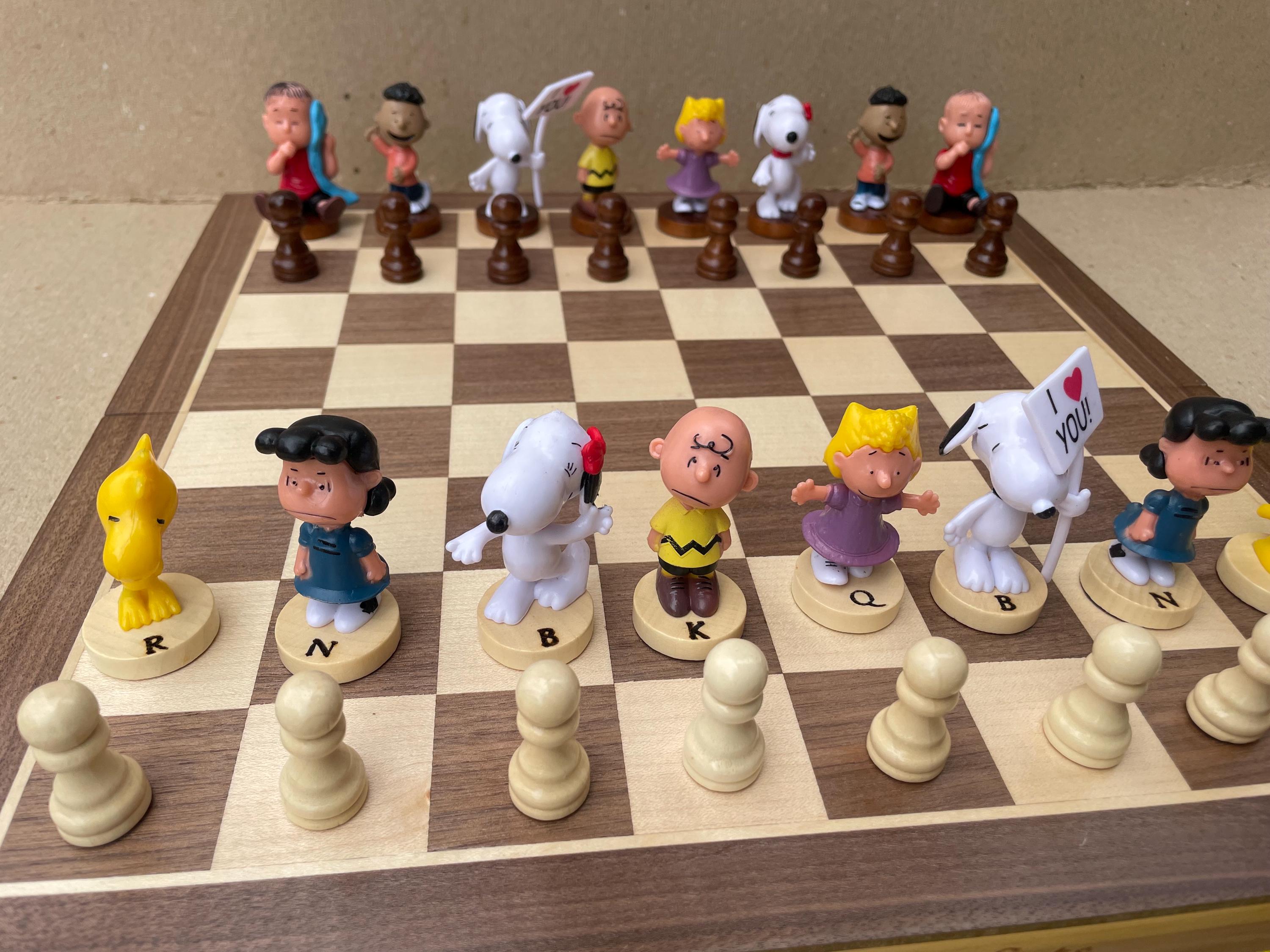 Charlie Brown Sally and Snoop Chess Set - Etsy