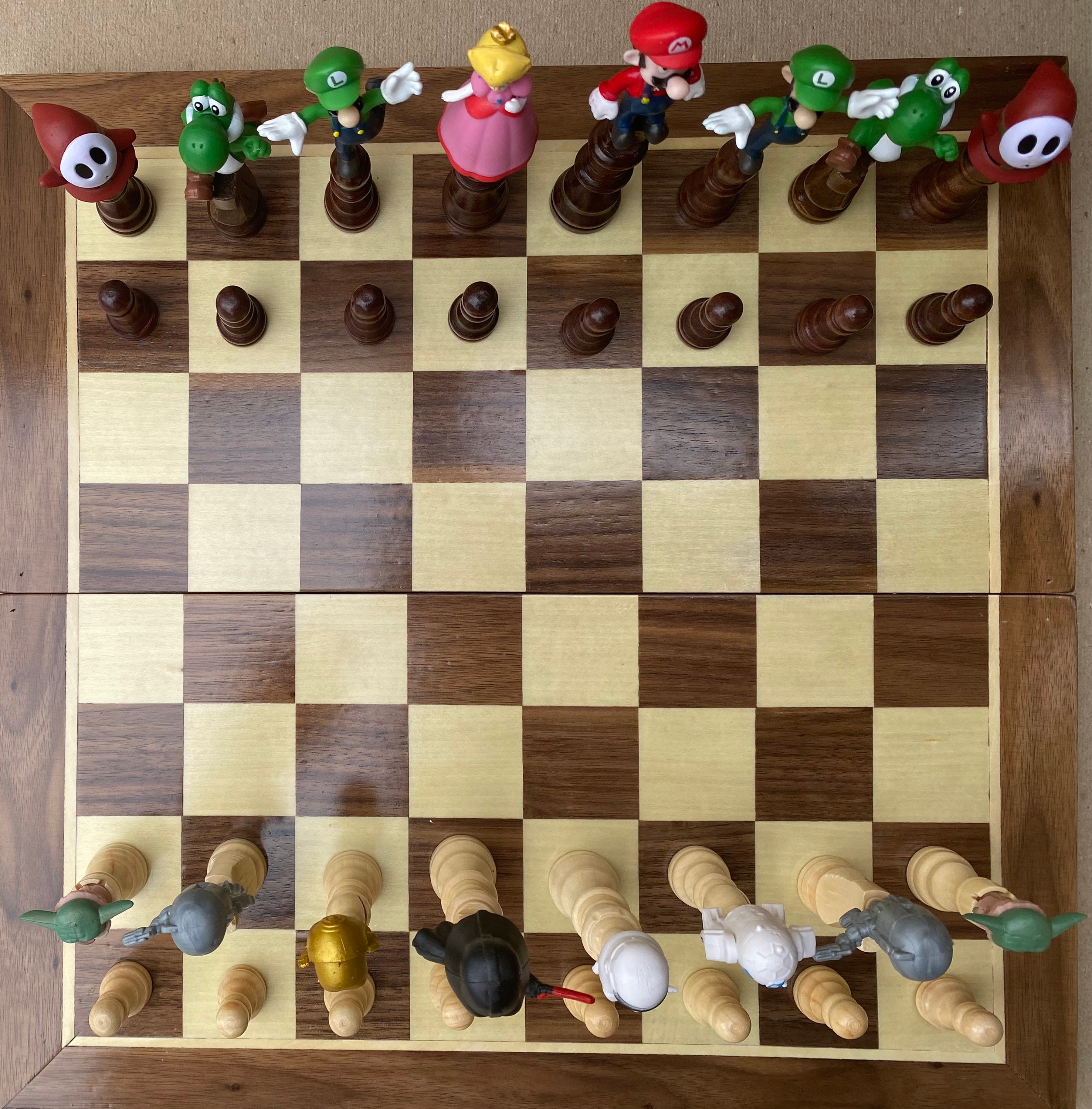 Star Wars V Mario Chess Set - Etsy