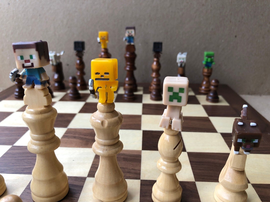Minecraft Chess Set - Etsy