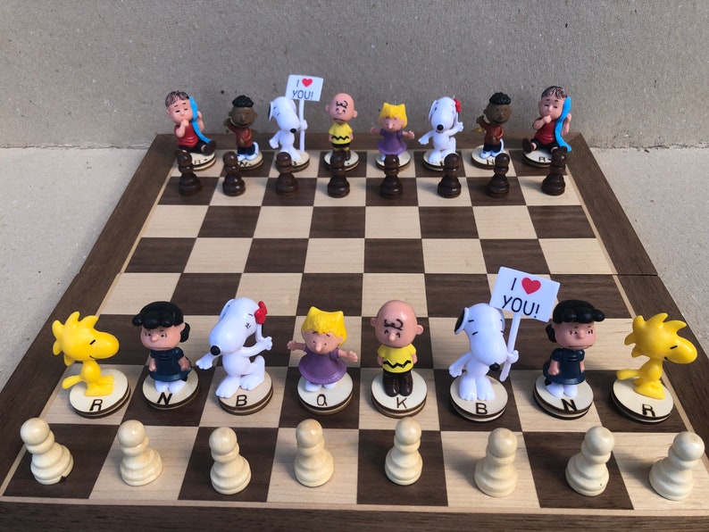Charlie Brown Sally and Snoop Chess Set - Etsy