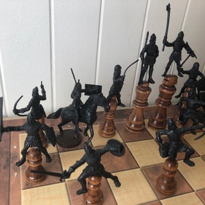 Medieval Knights W Sword Chess Set - Etsy