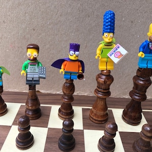 The Simpsons Block Chess Set - Etsy Australia