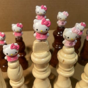 Cats Hello Kitty Chess Set - Etsy