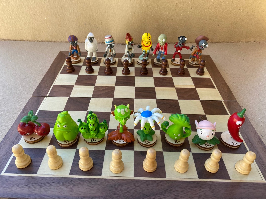 6 Plants Vs Zombies Small Chess Set - Etsy