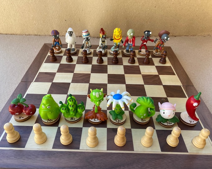 6 Plants Vs Zombies Small Chess Set - Etsy