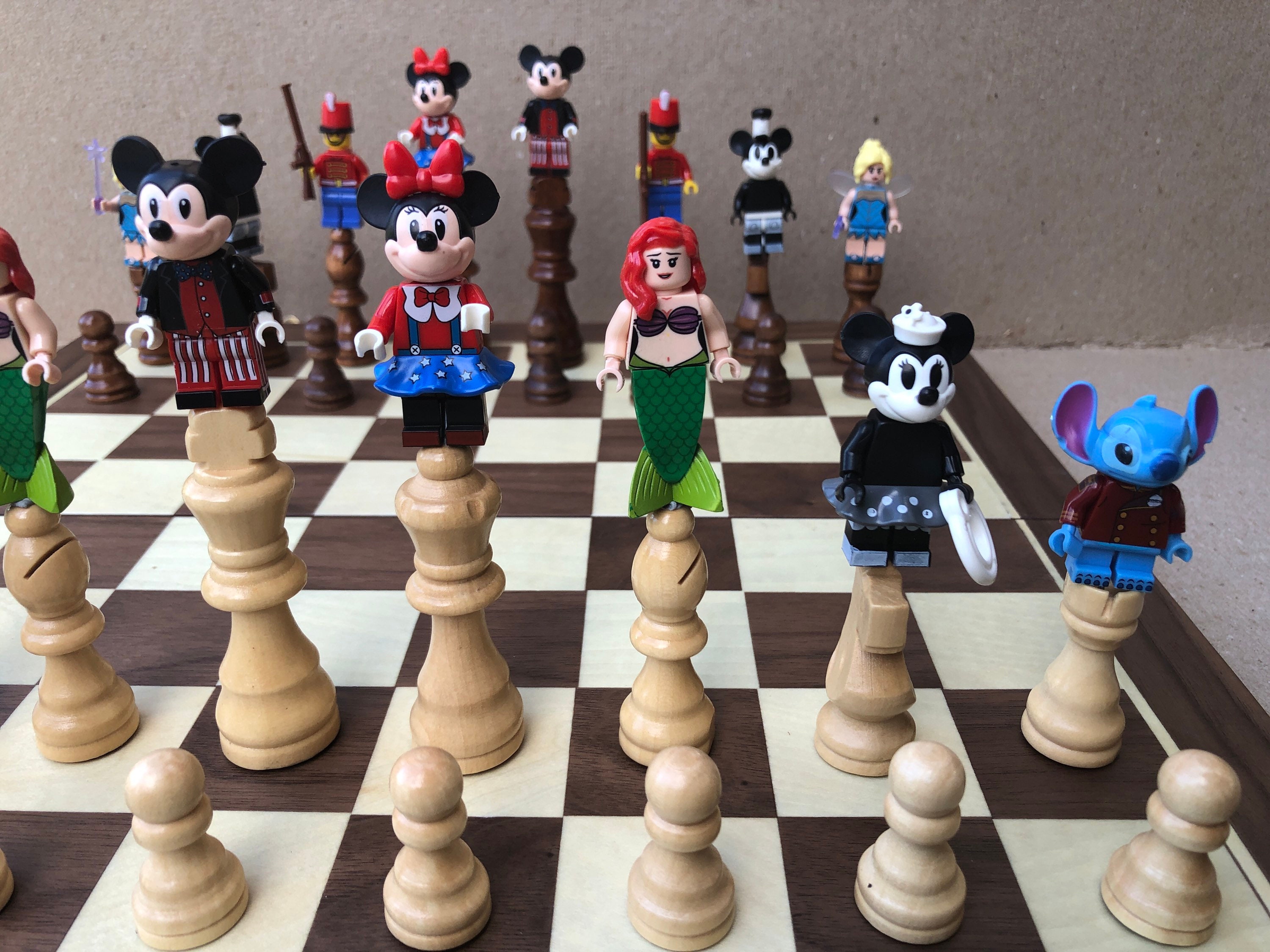 Mickey Mouse 2 Block Chess Set - Etsy