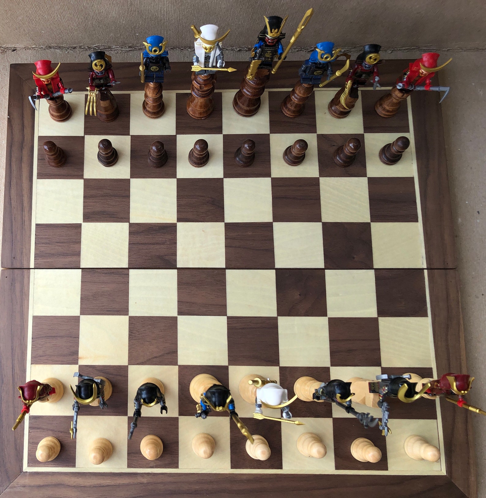 Japanese Warrior Block Chess Set - Etsy