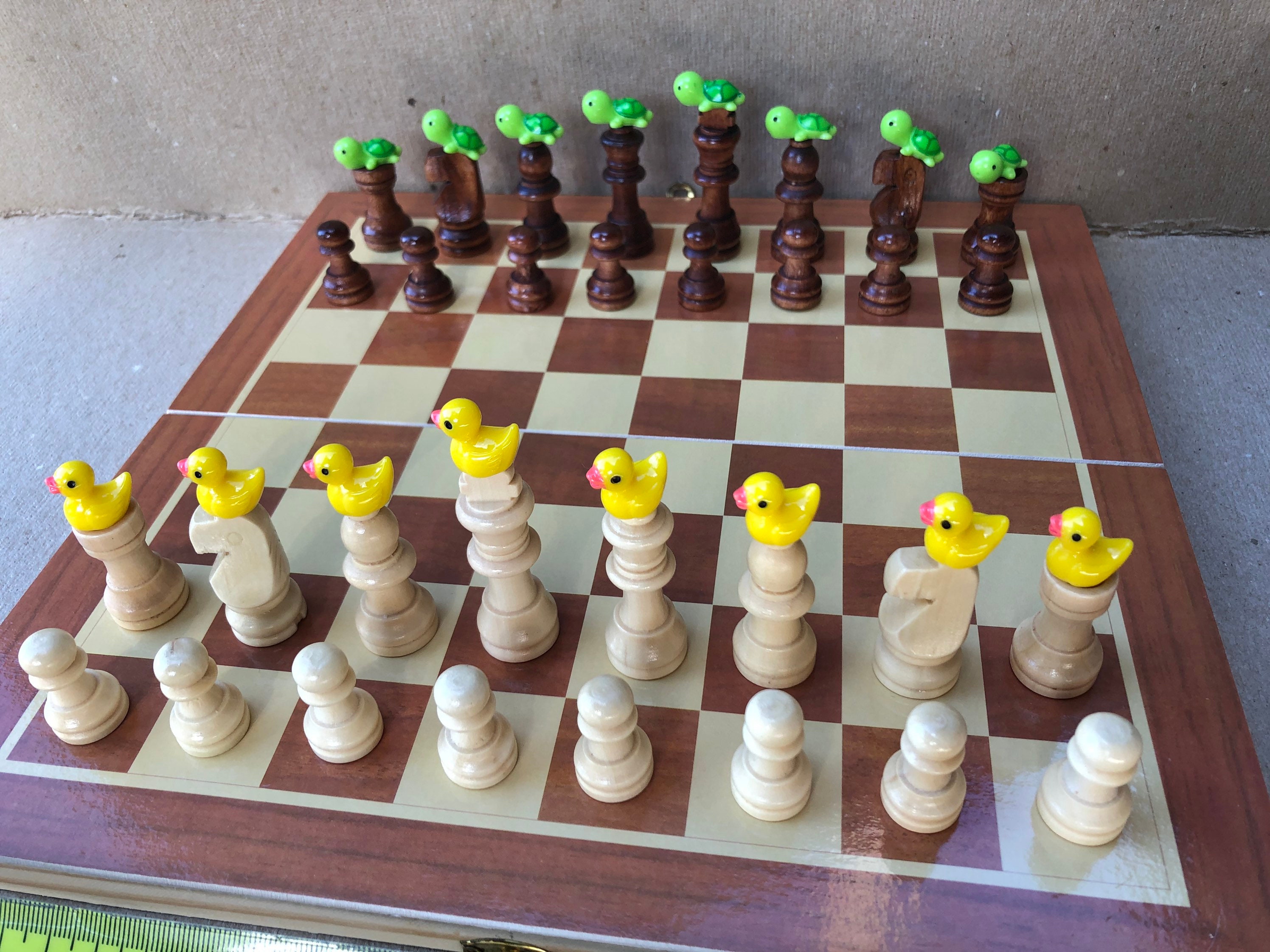 Duck V Turtle Cute Chess Set - Etsy