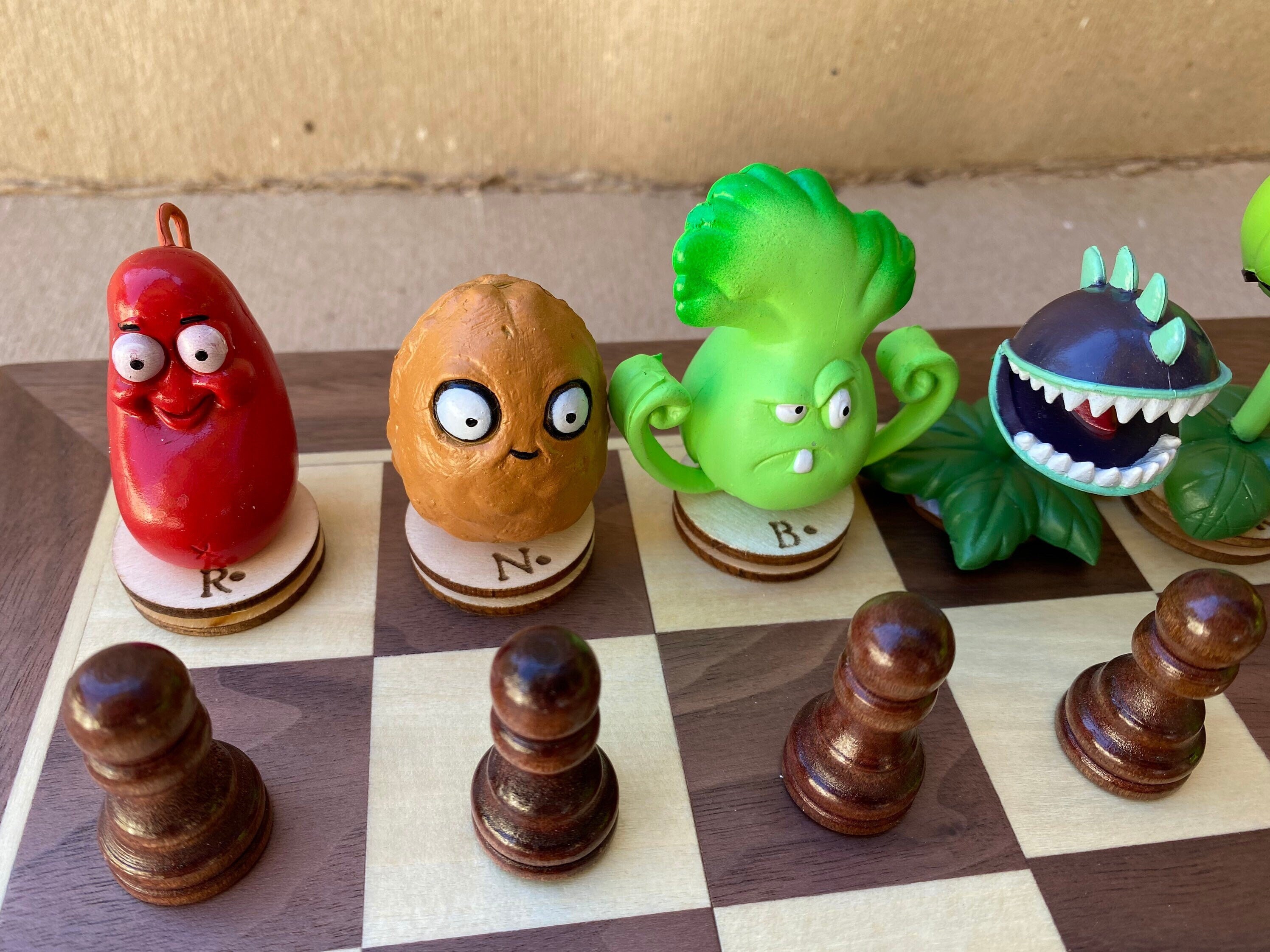 Plants Vs Zombies Large Chess Set - Etsy Australia