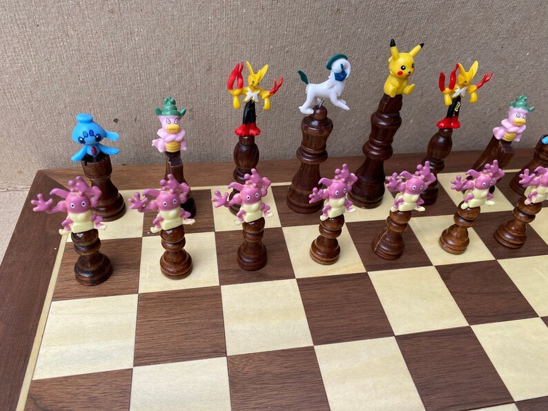 Pokemon Chess Set Rare Green Yellow - Etsy UK