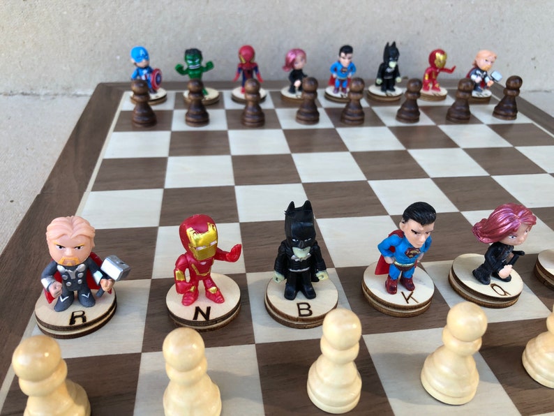 Super Hero Chess Set - Etsy