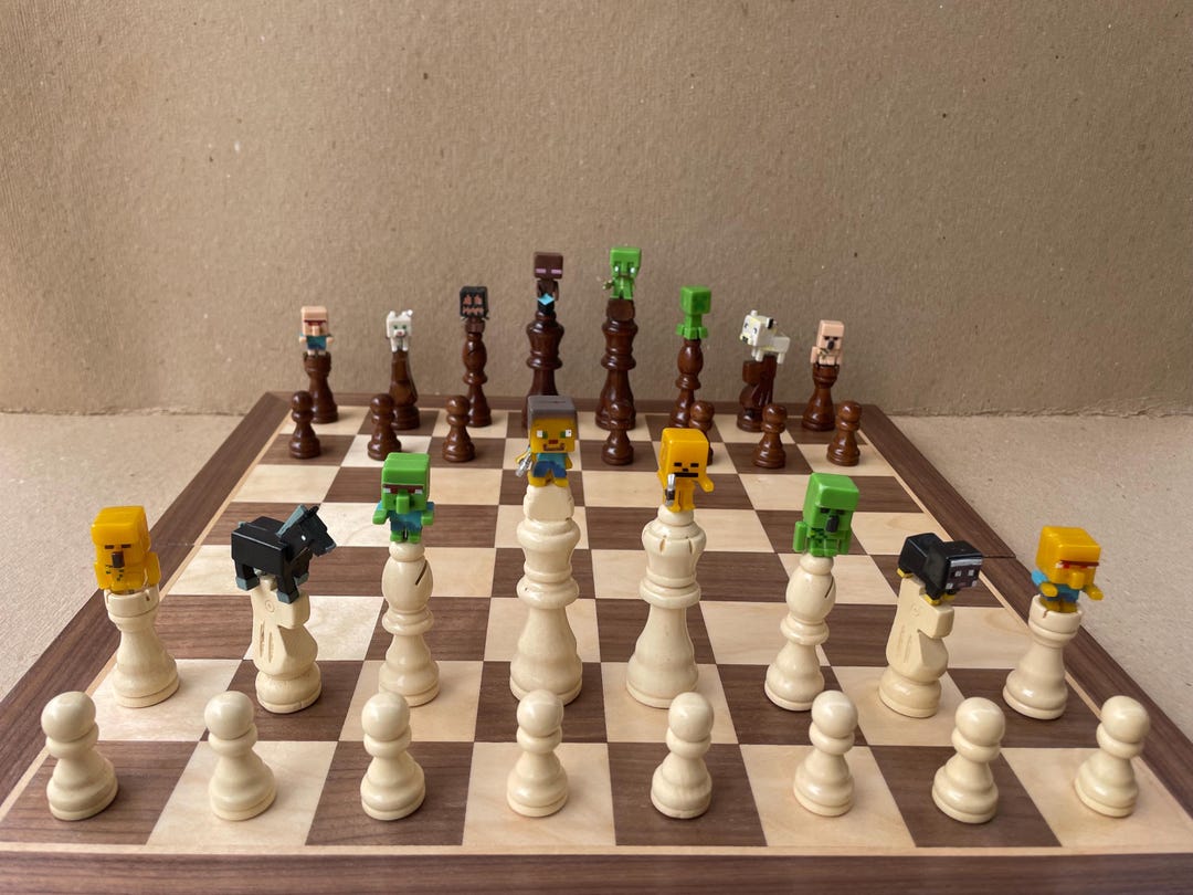 Minecraft Chess Set - Etsy