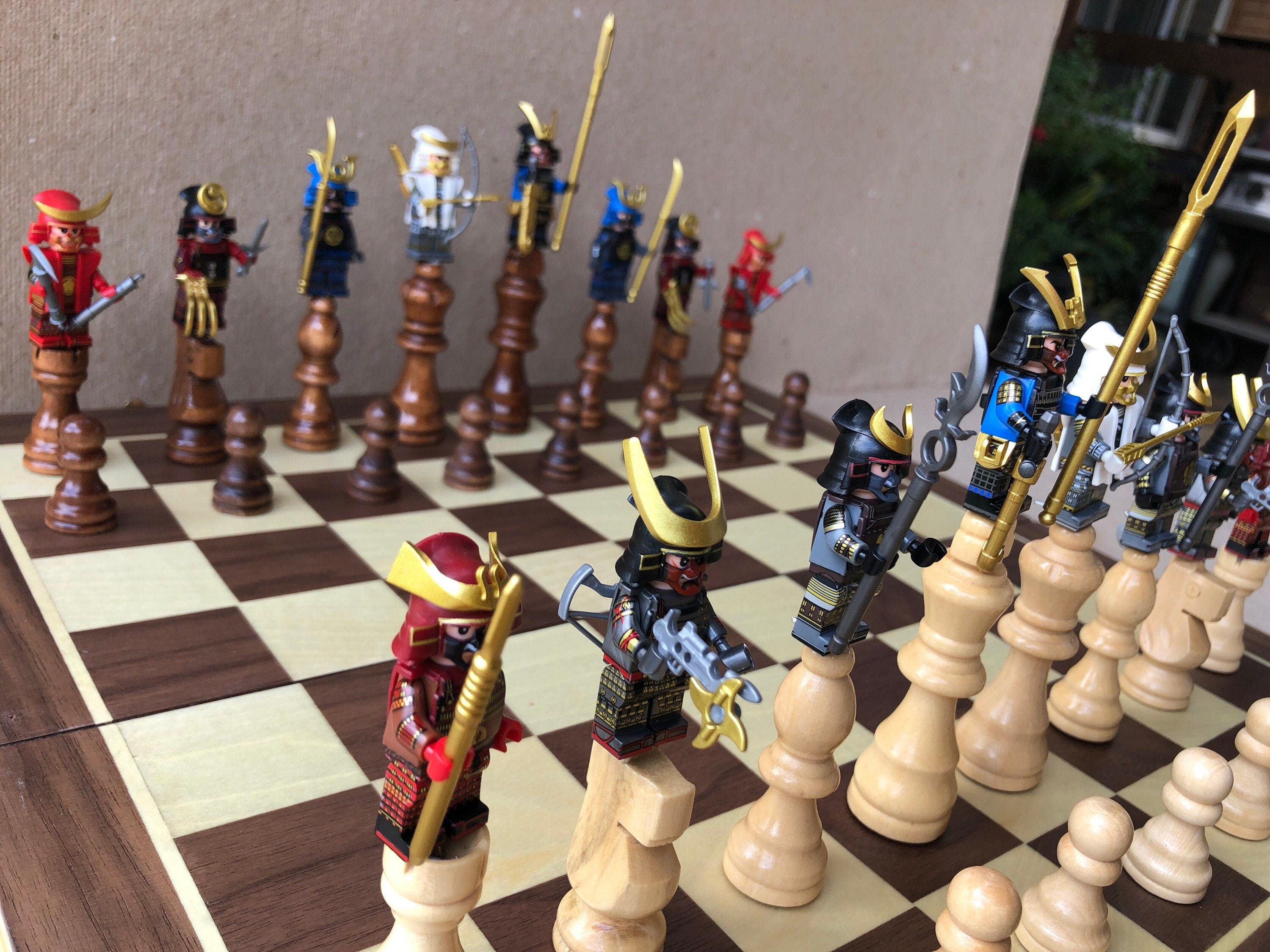 Japanese Warrior Block Chess Set - Etsy Australia
