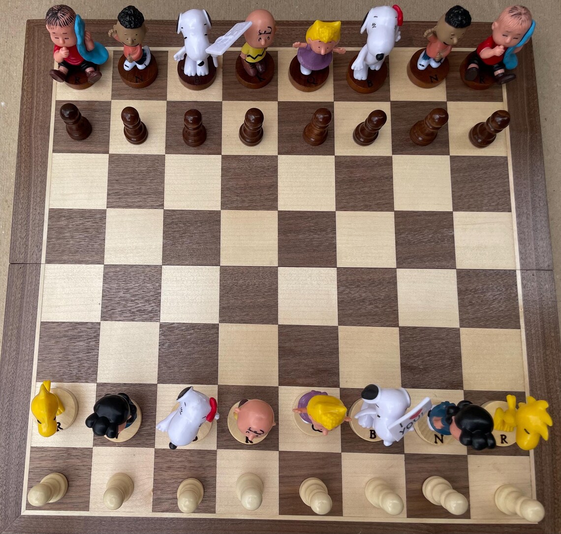Charlie Brown Sally and Snoop Chess Set - Etsy