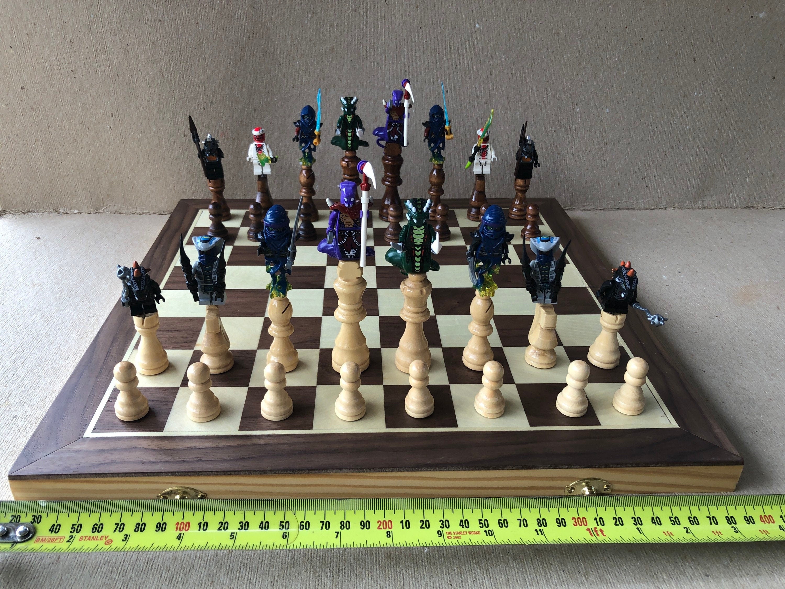 Ninja 3 Block Chess Set - Etsy