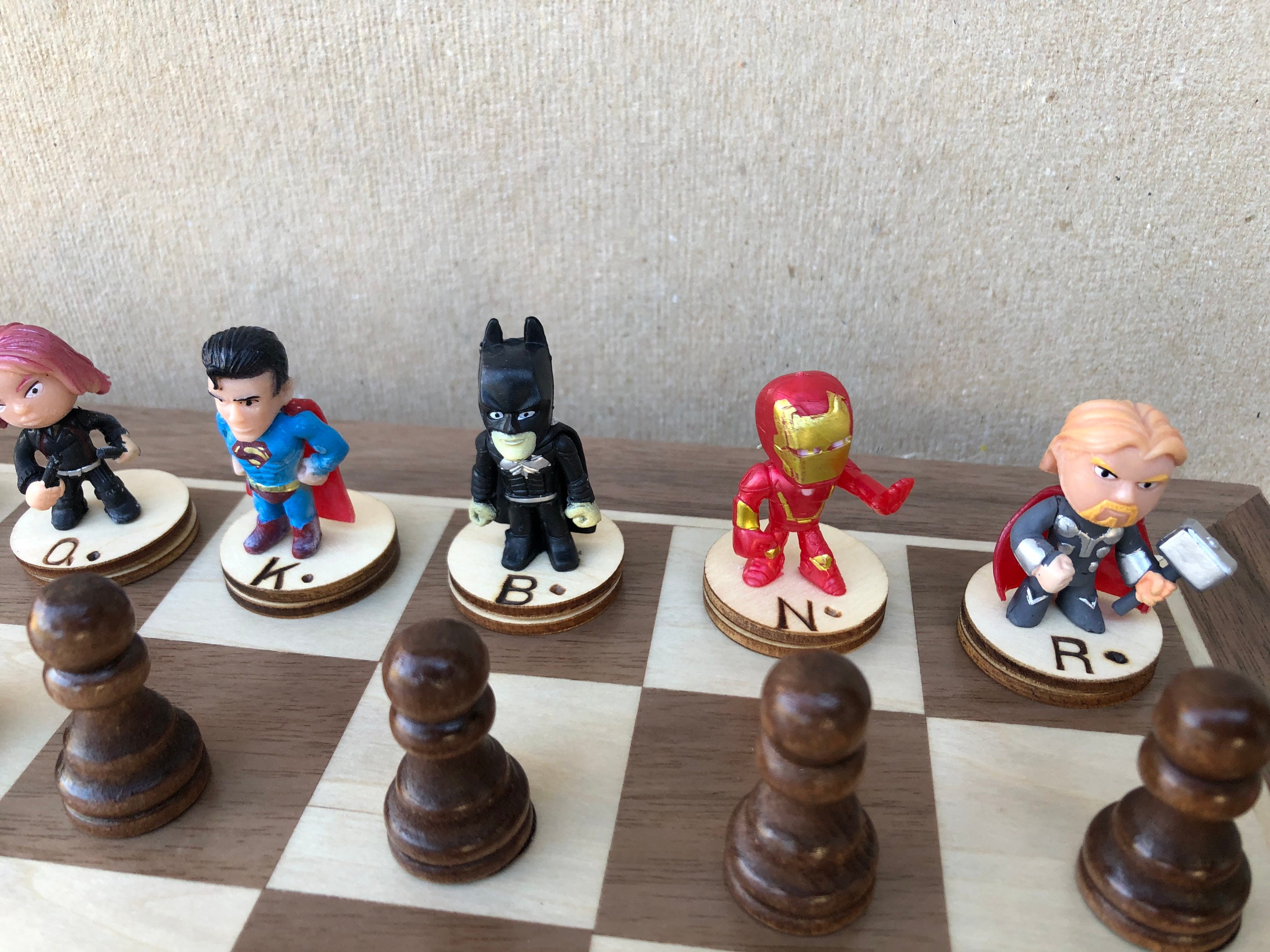 Super hero chess set | Etsy