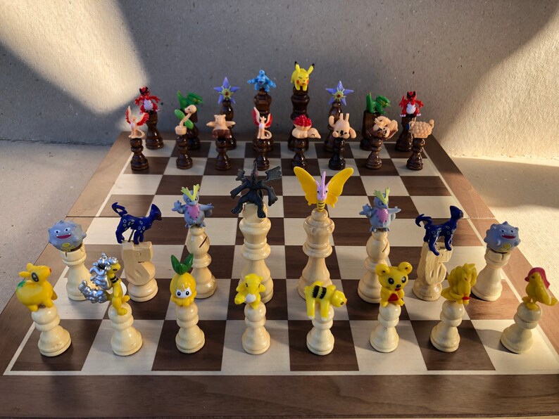 Pokemon Chess Set Yellow Cream Single - Etsy
