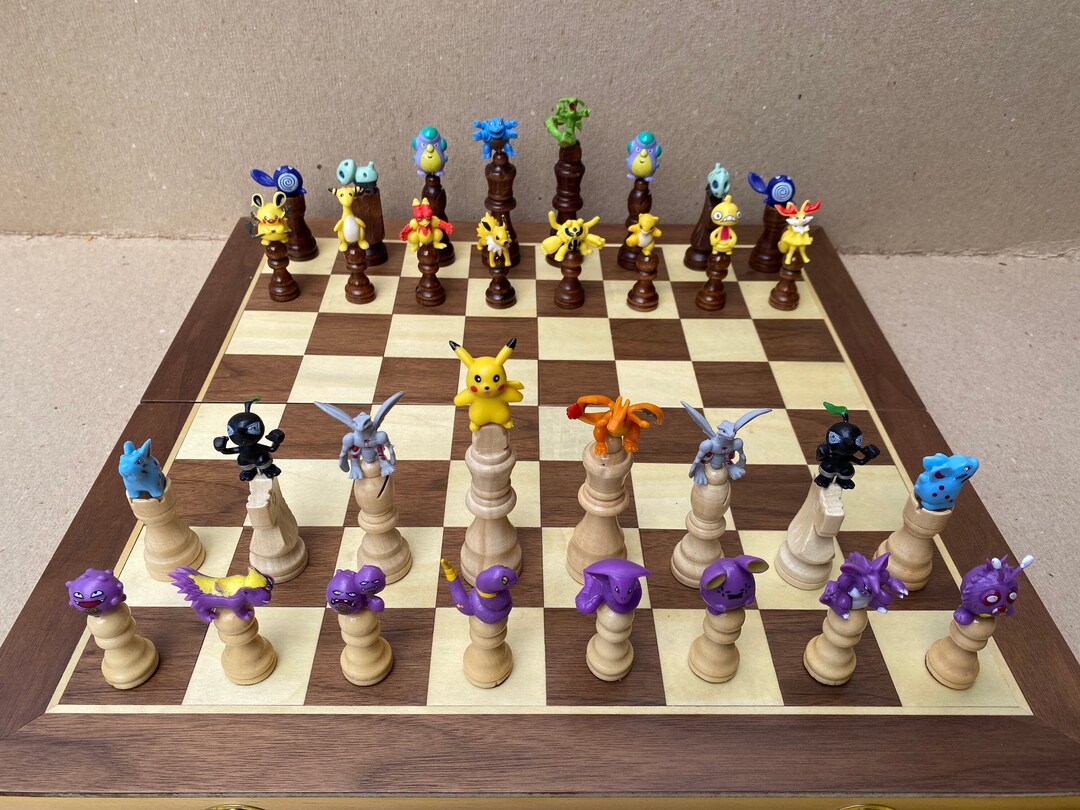 Pokemon Chess Set - Purple Yellow1 - Etsy