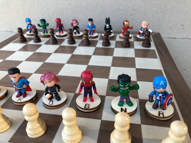 Super Hero Chess Set - Etsy