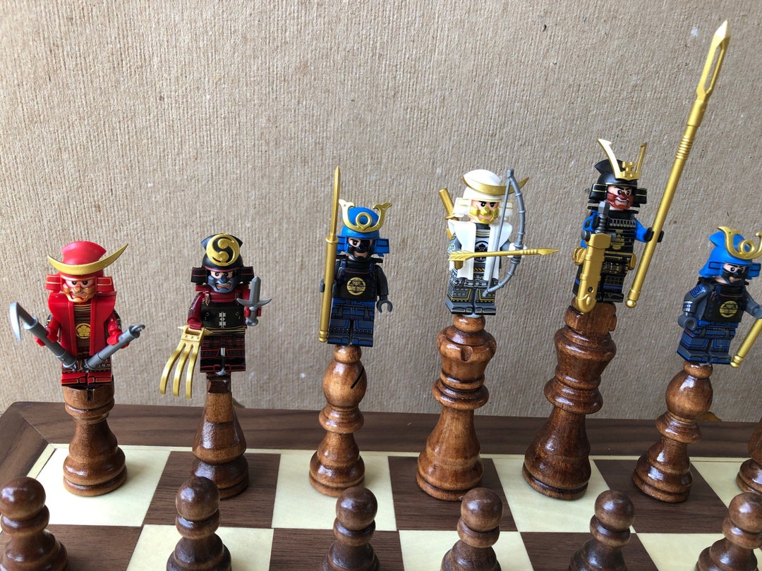 Japanese Warrior Block Chess Set - Etsy
