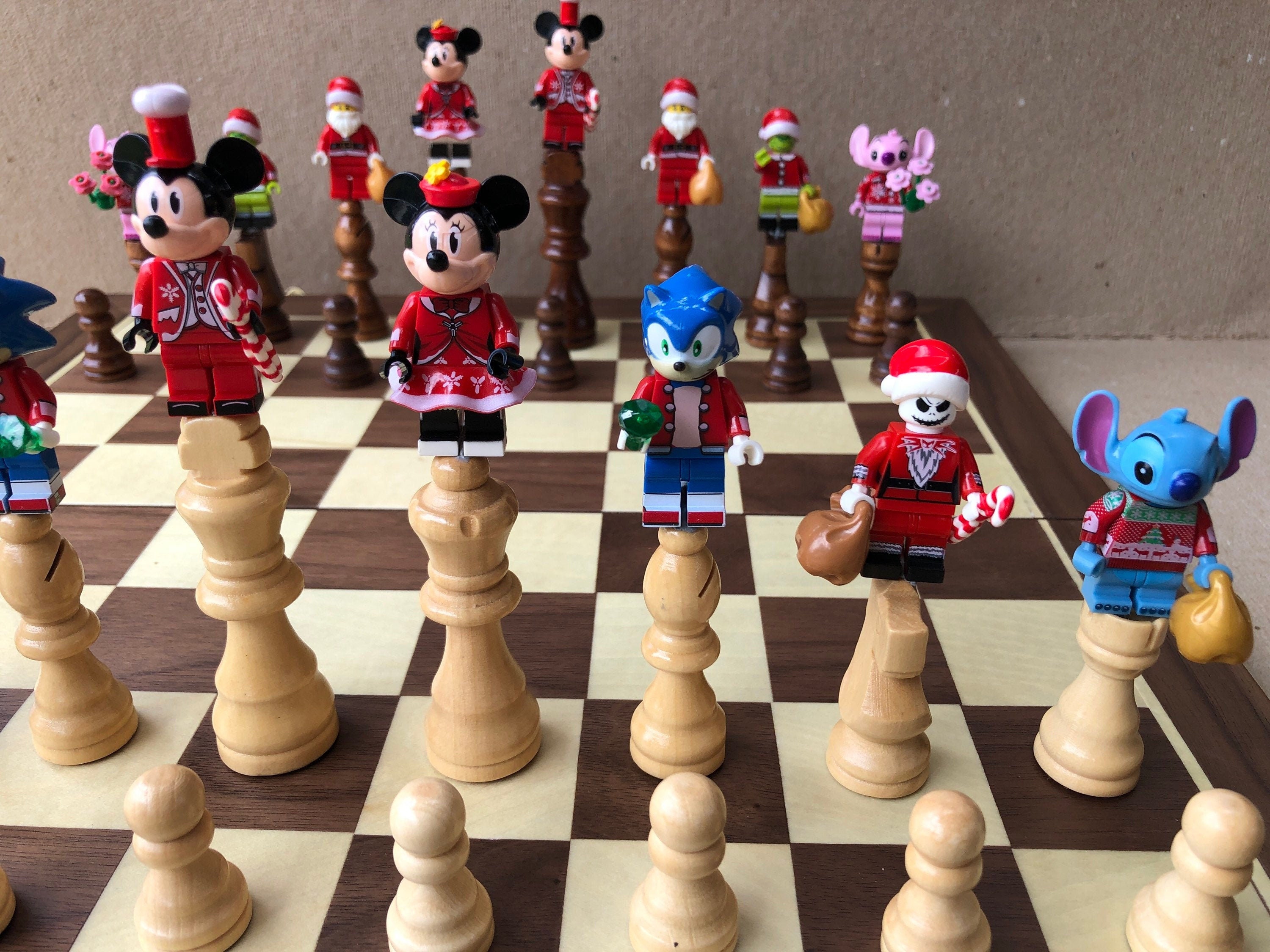 Mickey Mouse Block Chess Set - Etsy