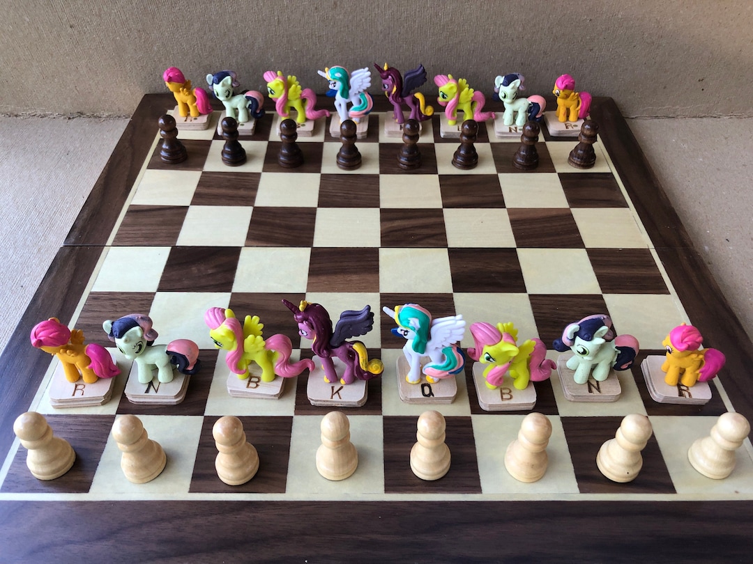 My Little Pony Magnetic Felt Lined Chess Set - Unique Aussie Handmade ...