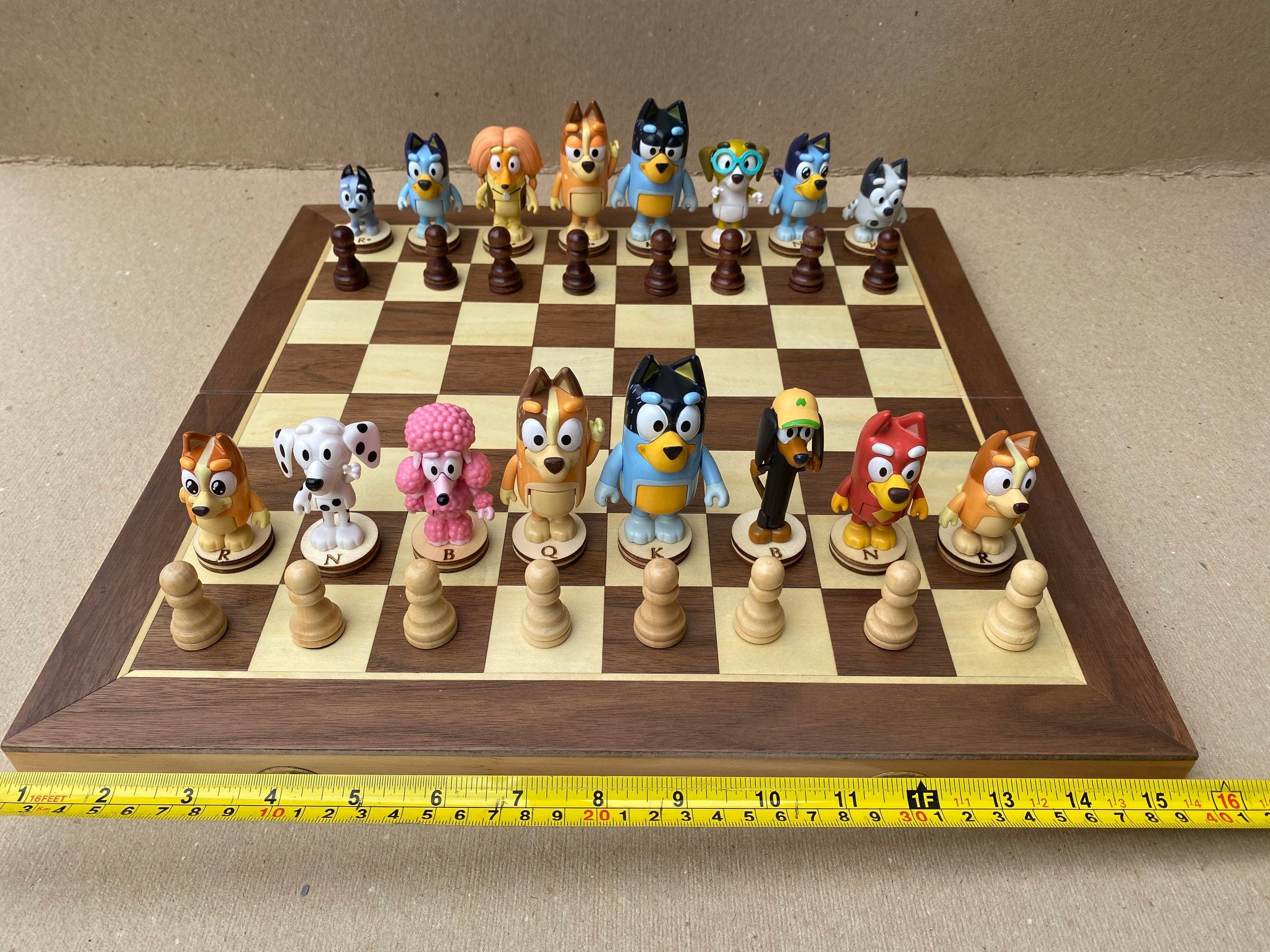 4 Bluey Chess Set NEW - Etsy