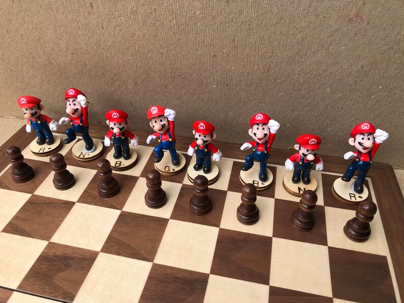 Mario V Luigi Chess Set - Etsy
