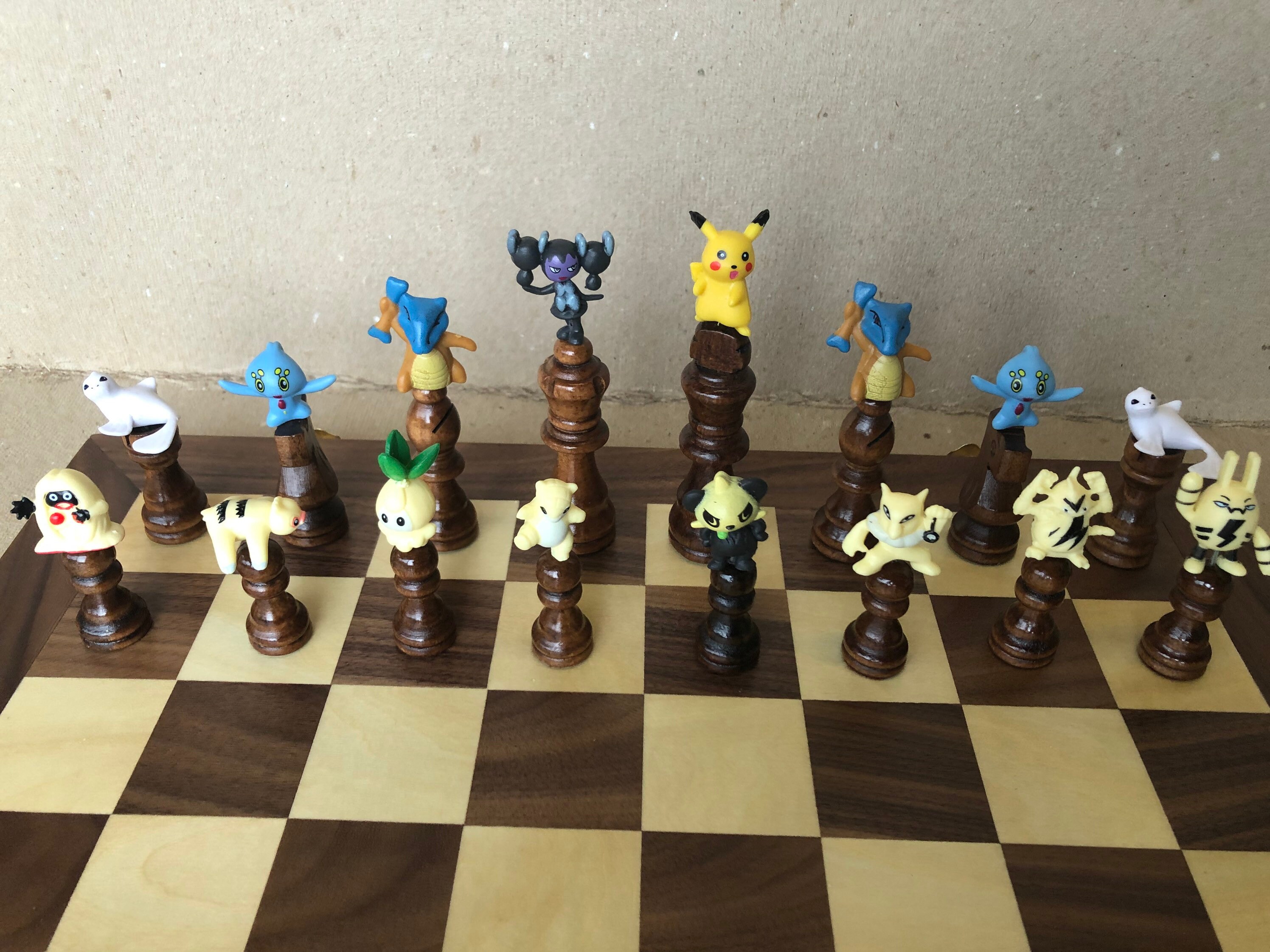 Pokemon Chess Set Red Cream2 - Etsy