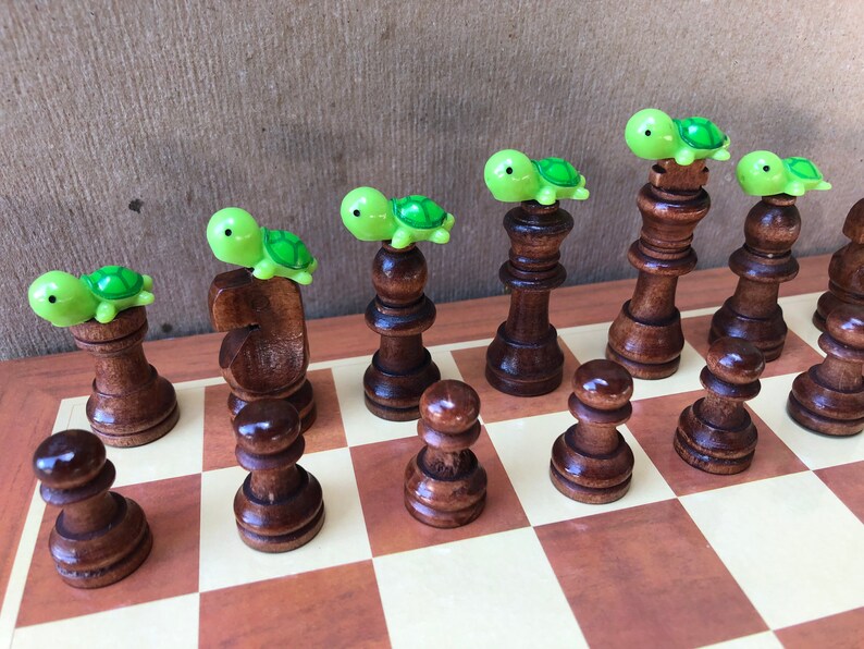 Duck V Turtle Cute Chess Set - Etsy