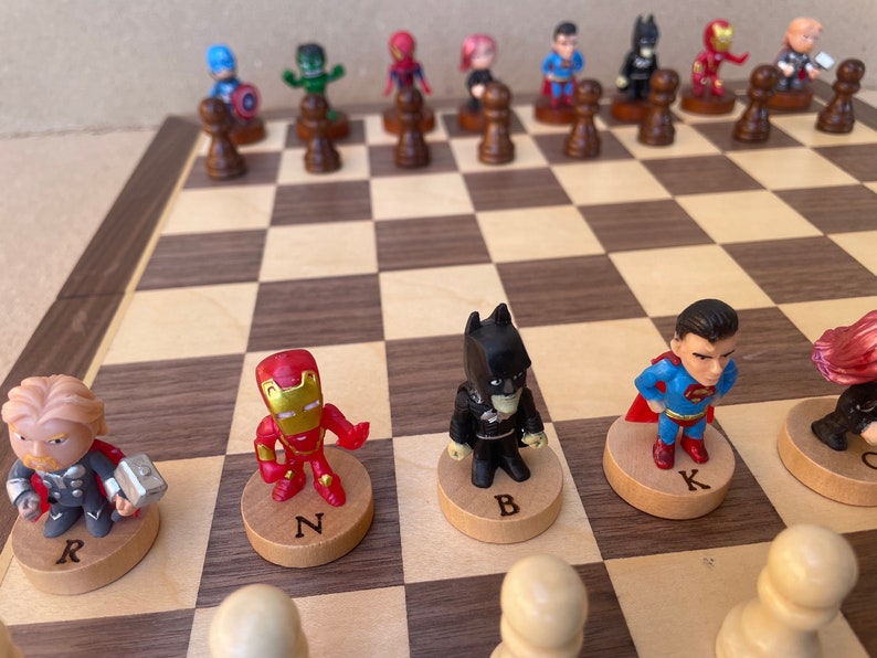 Super Hero Chess Set - Etsy
