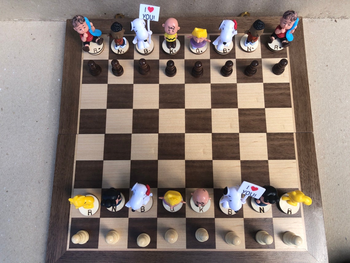 Charlie Brown Sally and Snoop Chess Set - Etsy