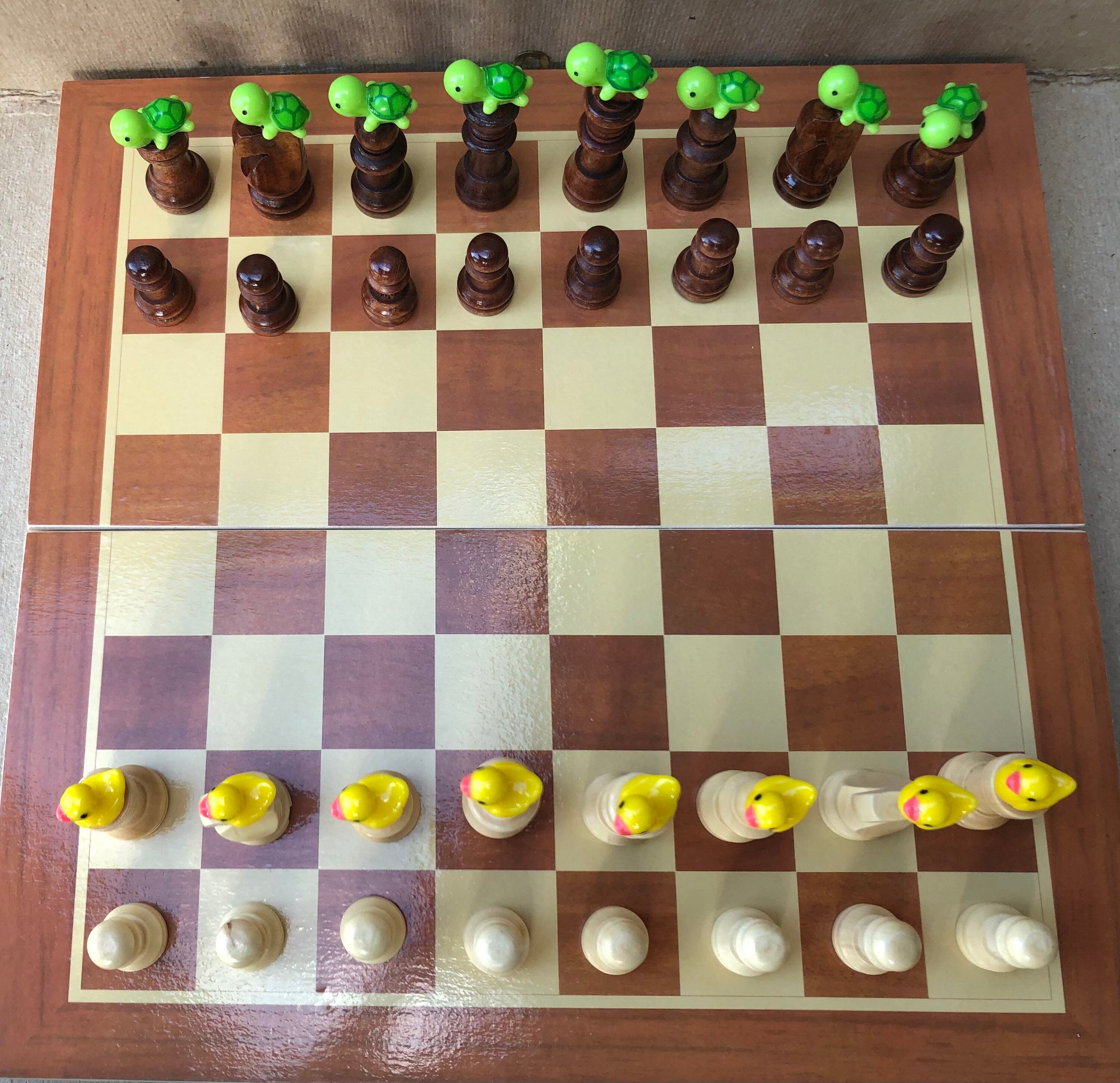 Duck V Turtle Cute Chess Set - Etsy