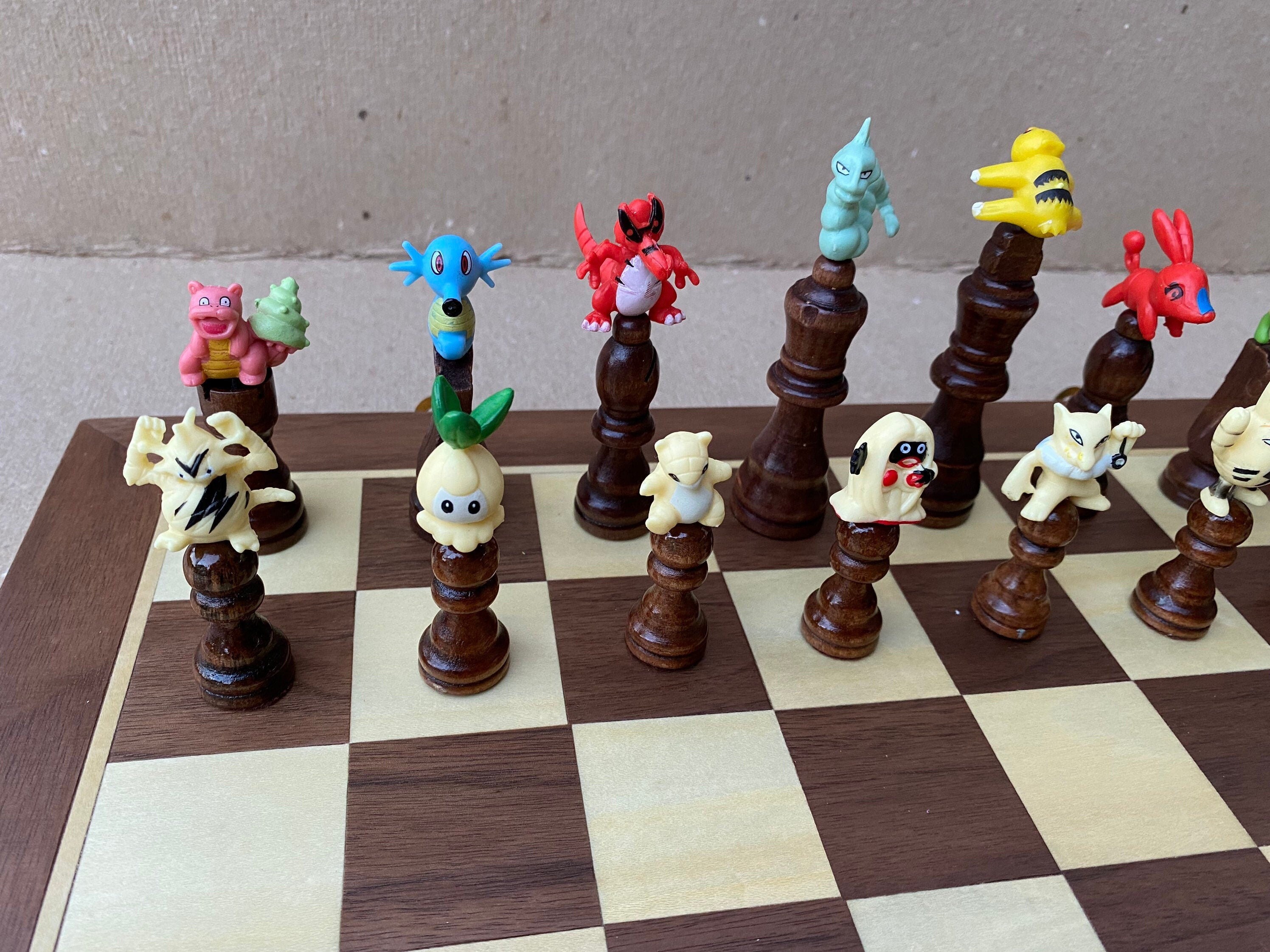 Pokemon Chess Set Red Cream - Etsy