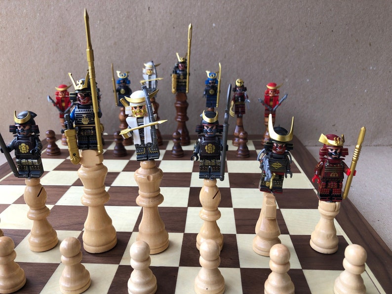 Japanese Warrior Block Chess Set - Etsy