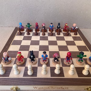 Super Hero Chess Set - Etsy