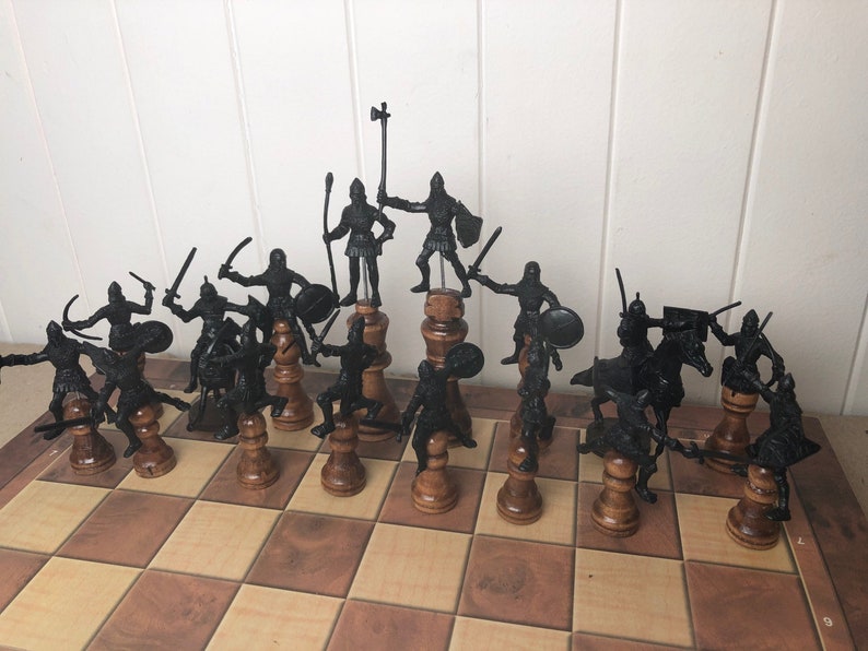 Medieval Knights W Sword Chess Set - Etsy