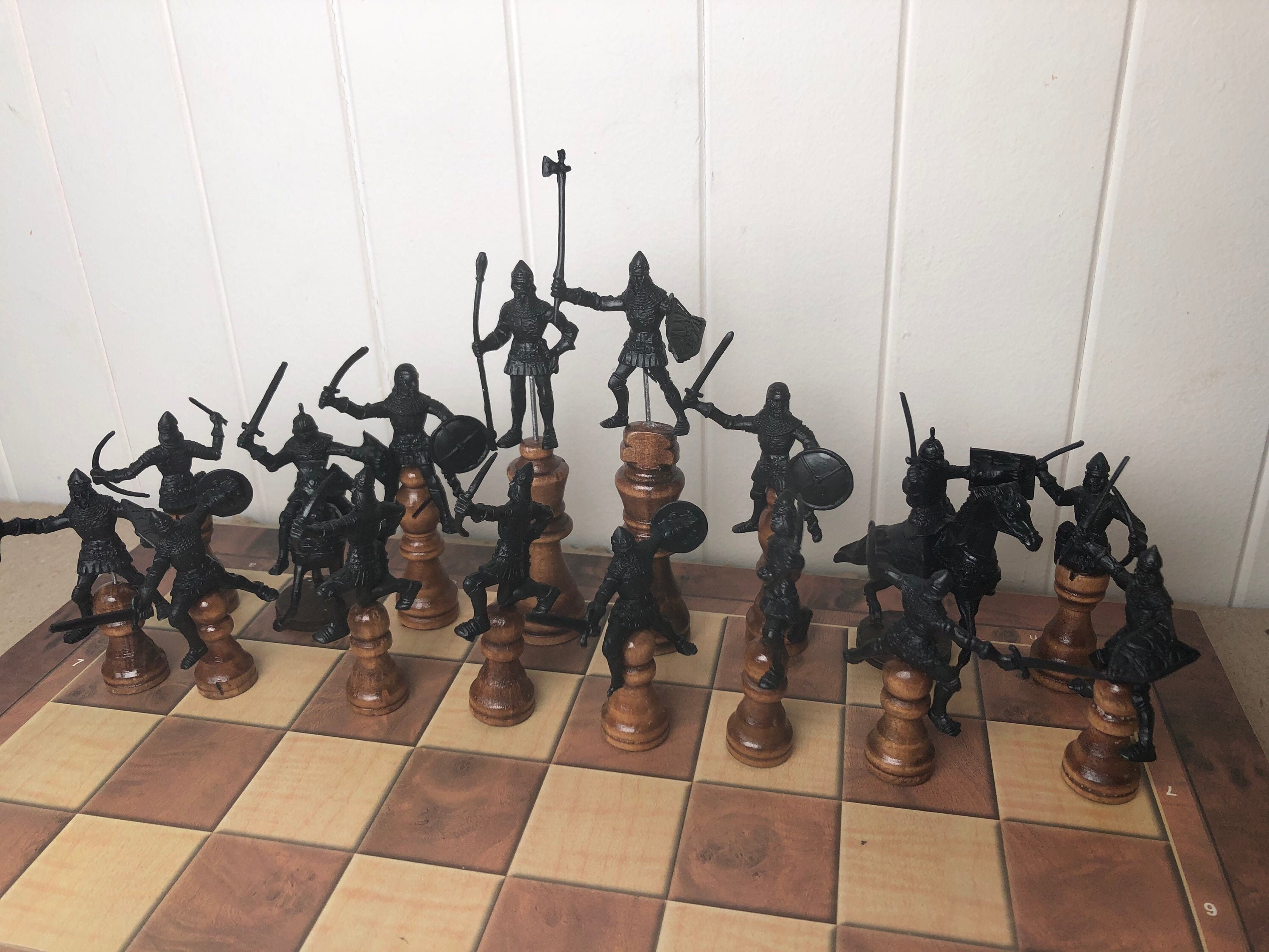 Medieval Knights W Sword Chess Set - Etsy
