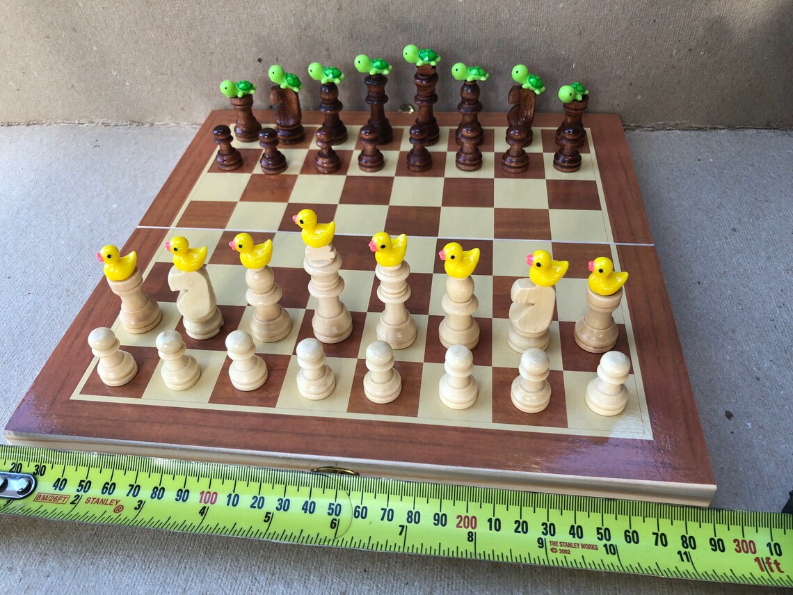 Duck V Turtle Cute Chess Set - Etsy