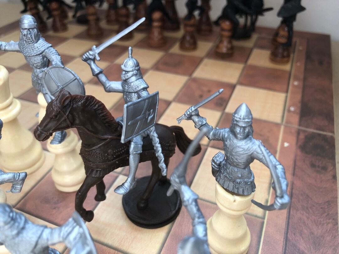 Medieval Knights W Sword Chess Set - Etsy