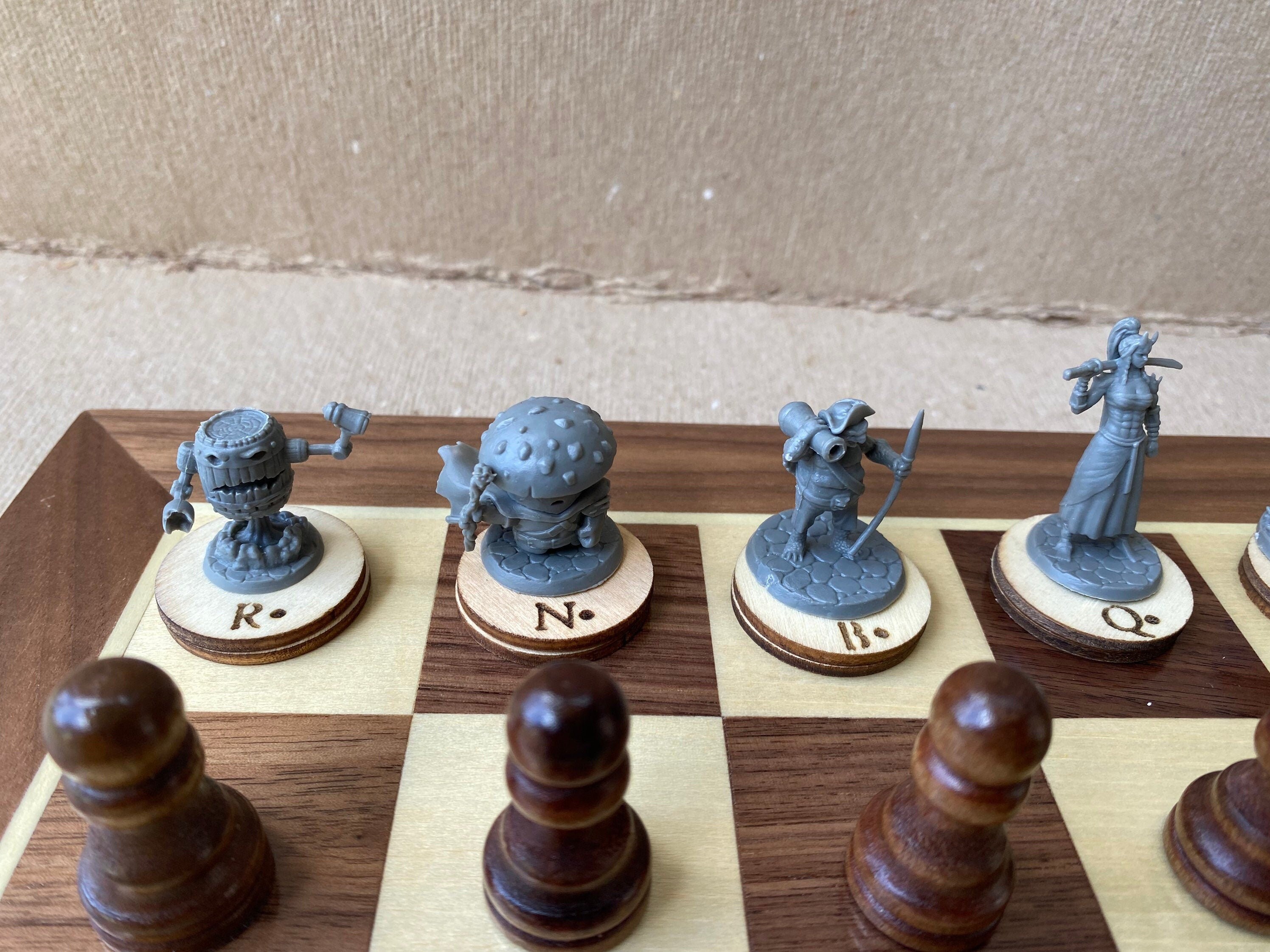 Dnd Grey Purple 2 Chess Set - Etsy