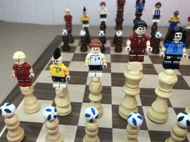 Soccer Messi or Ronaldo Football Chess Set - Etsy