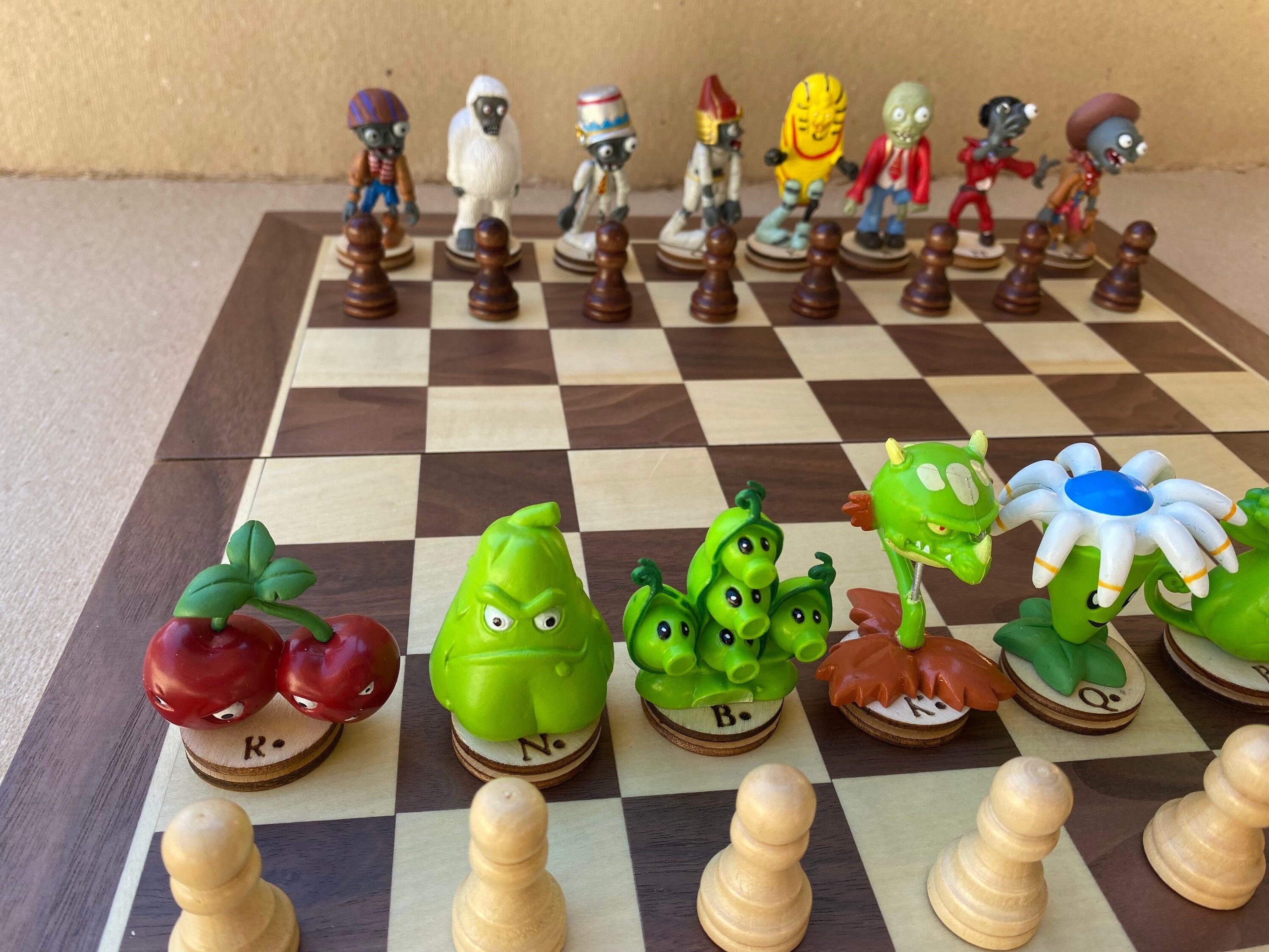 6 Plants Vs Zombies Small Chess Set - Etsy