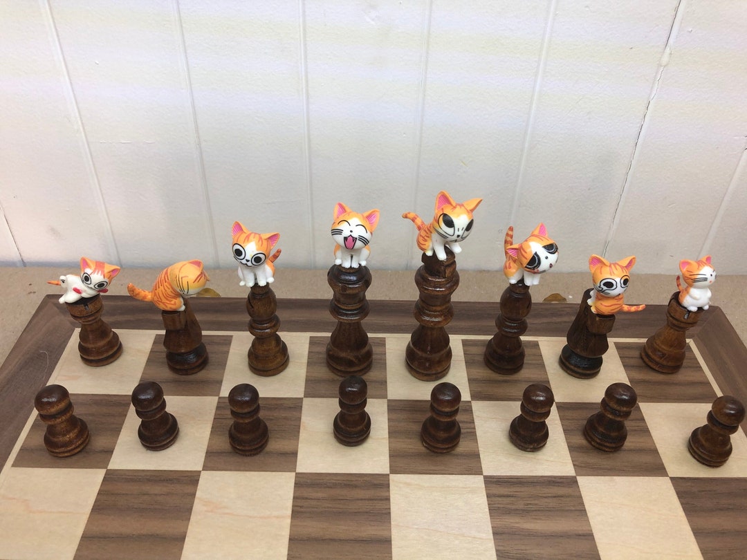 Tiger King Cat Chess Set - Etsy